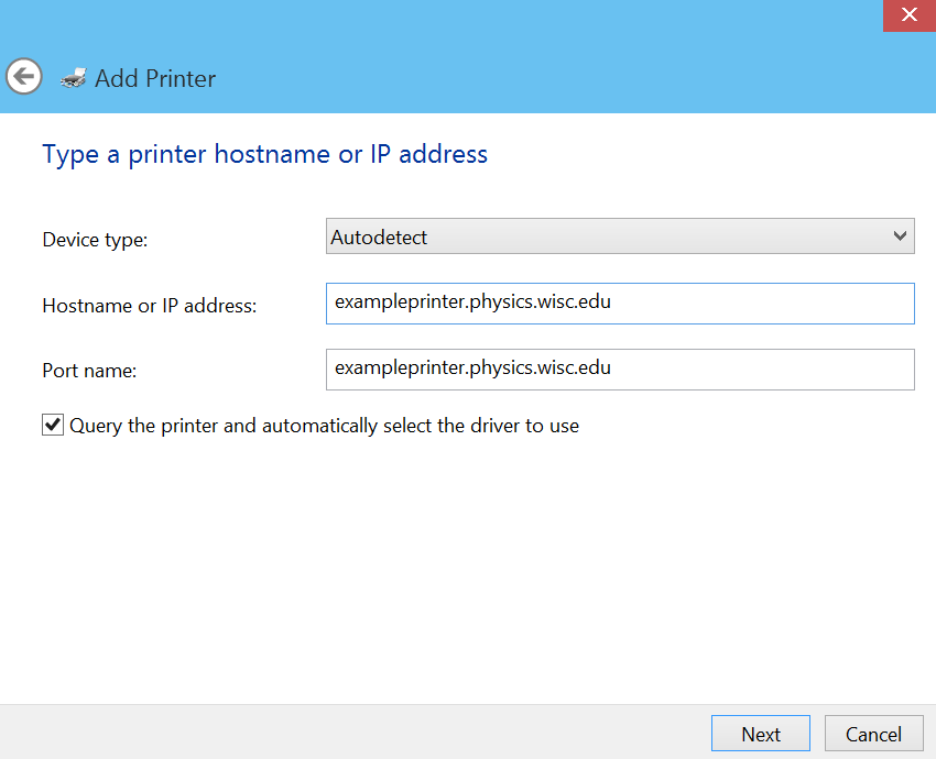 Adding Printers to your Computer – Department of Physics – UW–Madison