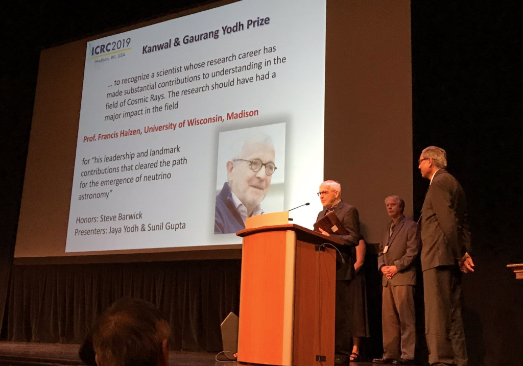 Prof. Francis Halzen awarded 2019 Yodh Prize – Department of Physics ...